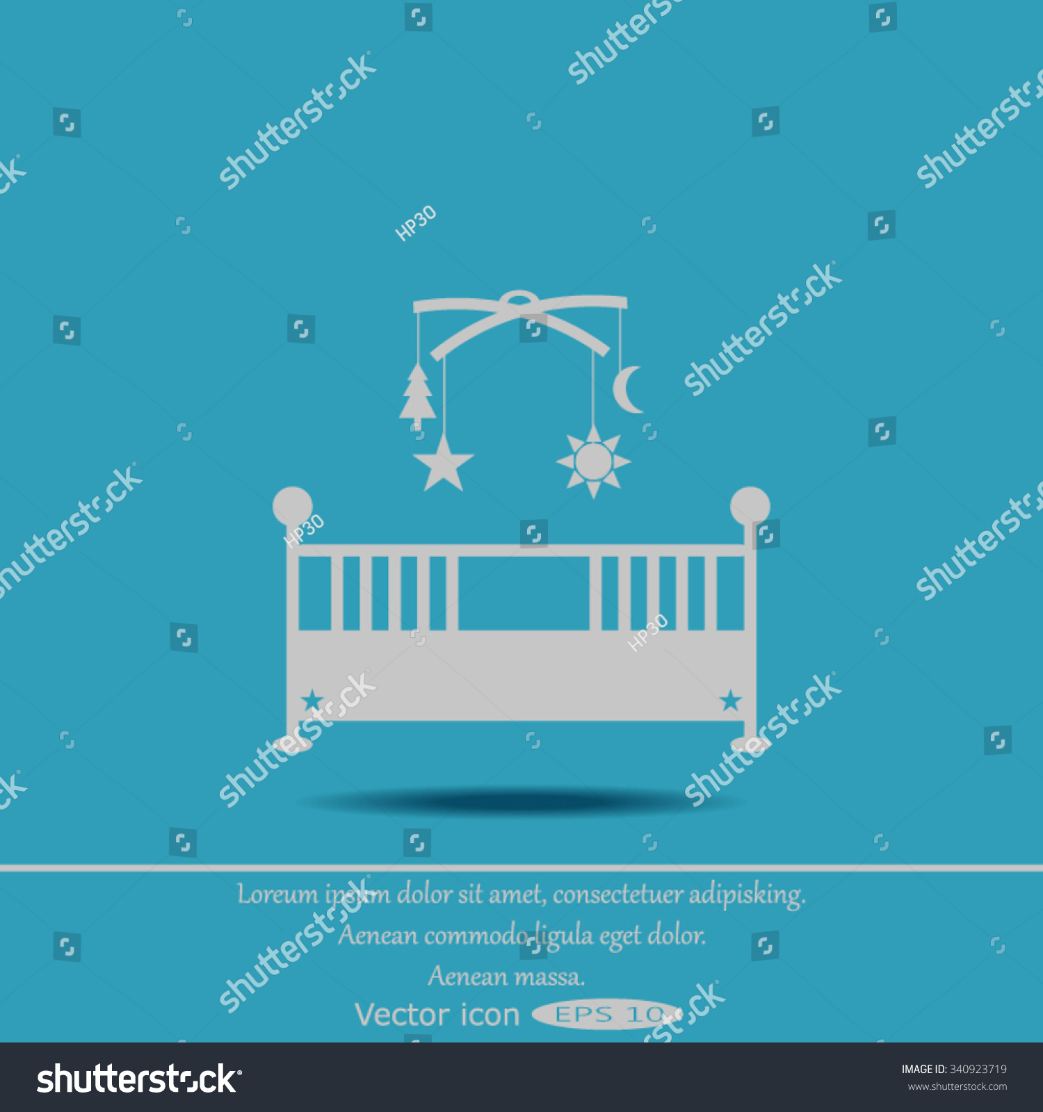 Baby Cot Carousel Icon Stock Vector (Royalty Free) 340923719 | Shutterstock