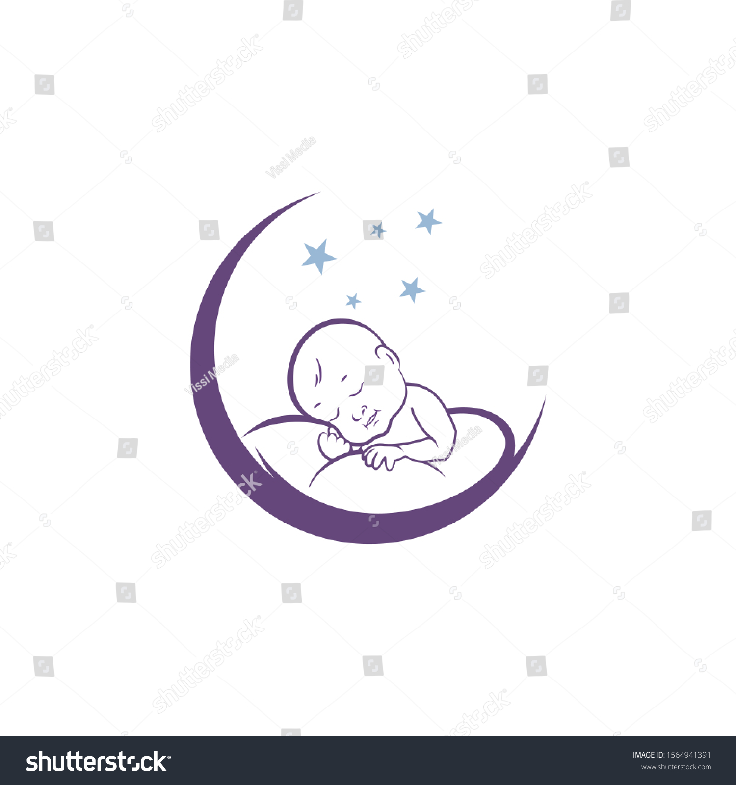 Baby Dream Logo Vector Template Stock Vector (Royalty Free) 1564941391