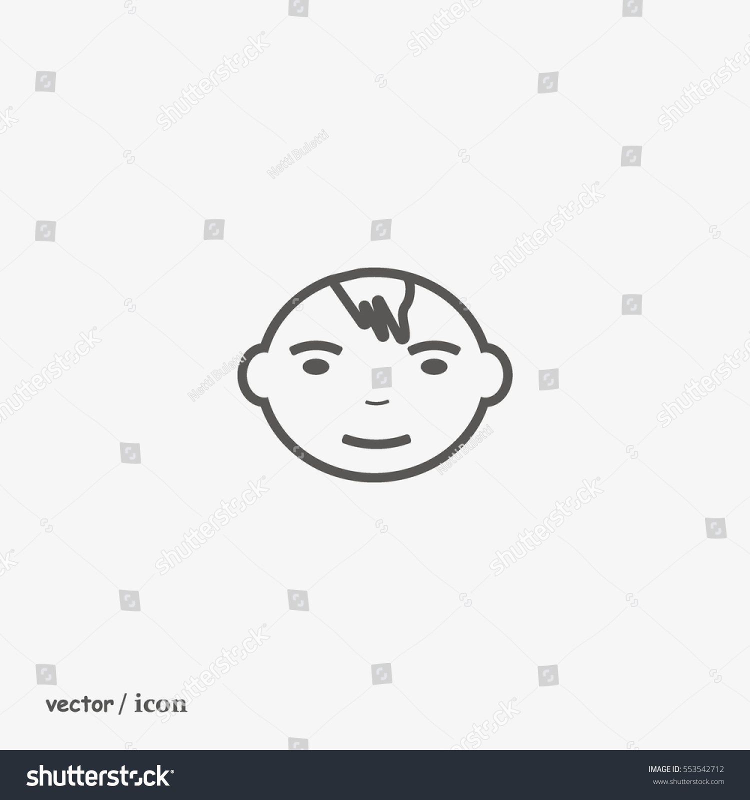Baby Face: vector de stock (libre de regalías) 553542712