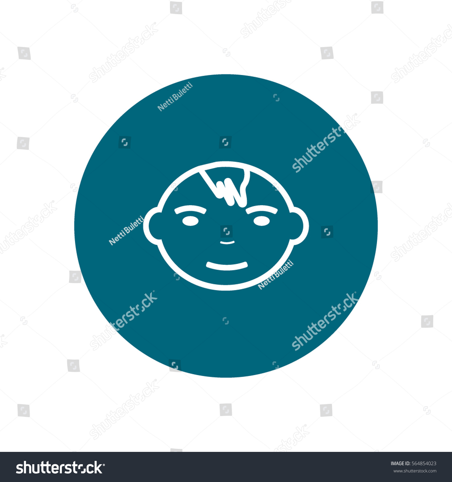 Baby Face Stock Vector (Royalty Free) 564854023 | Shutterstock