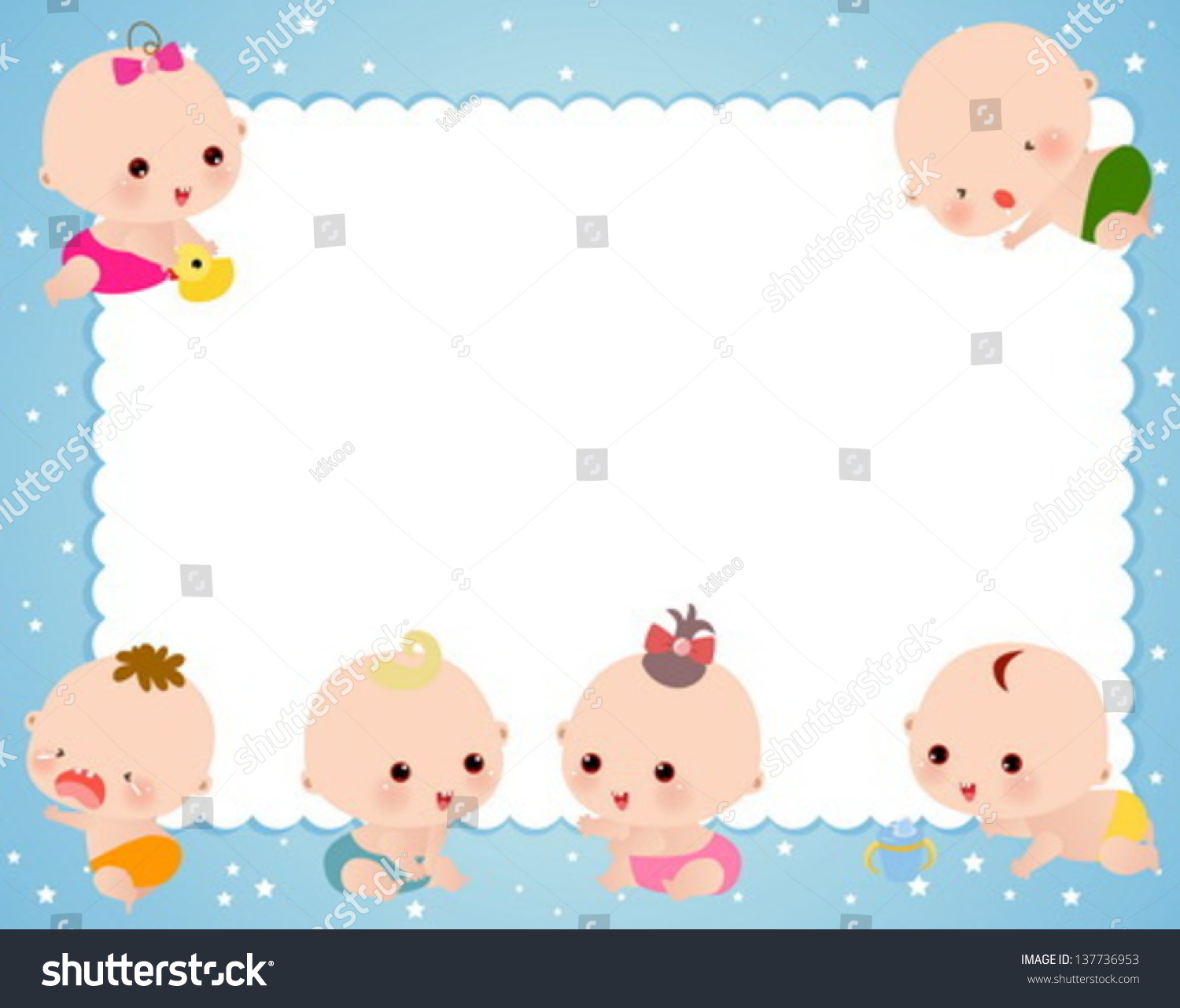 Baby Frame Stock Vector (Royalty Free) 137736953 | Shutterstock