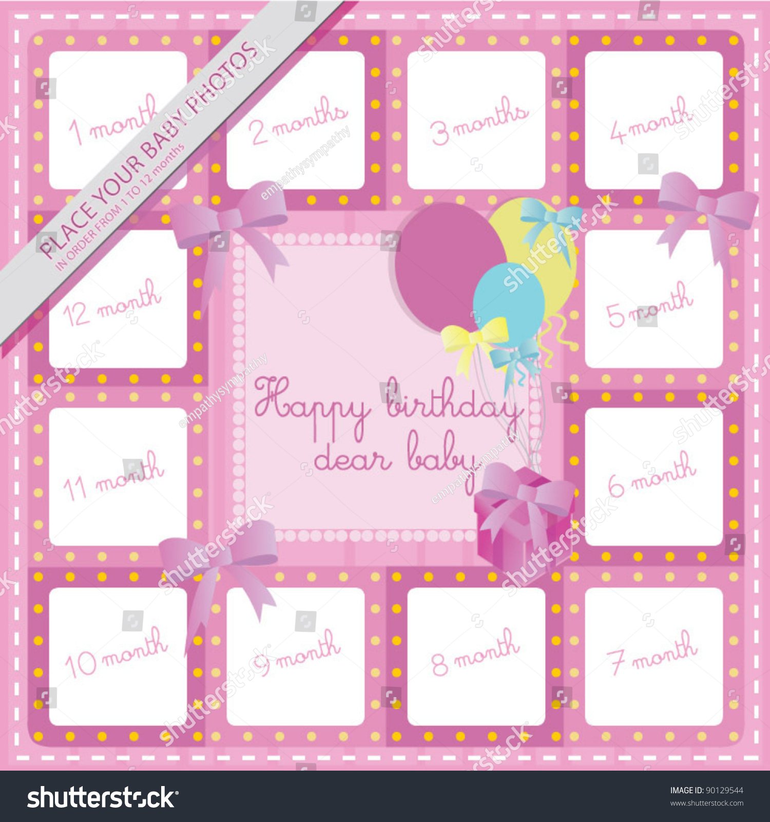 Baby Frame Stock Vector (Royalty Free) 90129544