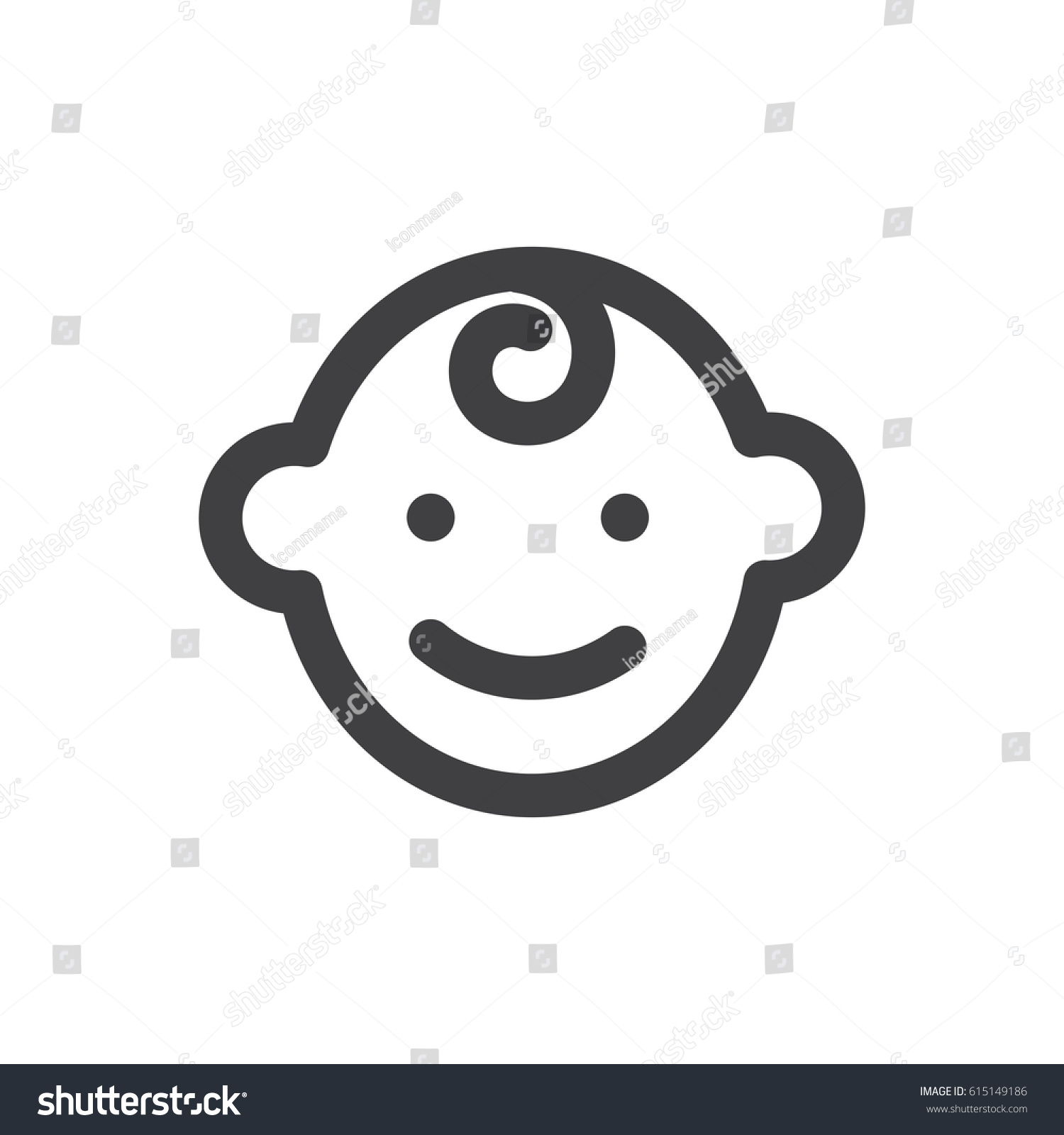 Baby Icon Symbol Vector Stock Vector (Royalty Free) 615149186 ...