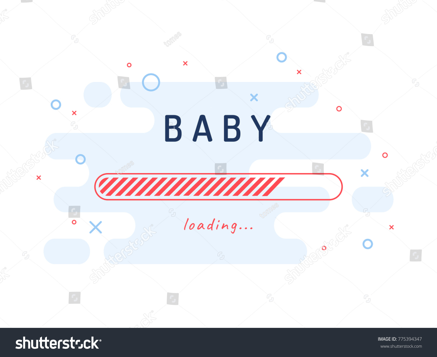 Baby Loading Vector Illustration Light Blue Stock Vector (Royalty Free ...