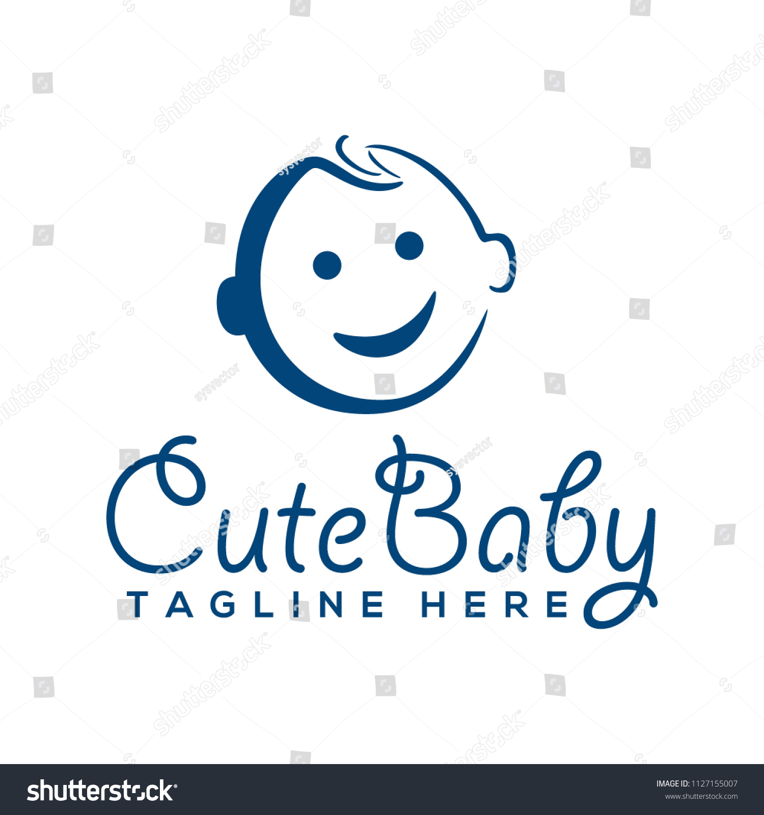 Baby Logo Template Stock Vector (Royalty Free) 1127155007 | Shutterstock