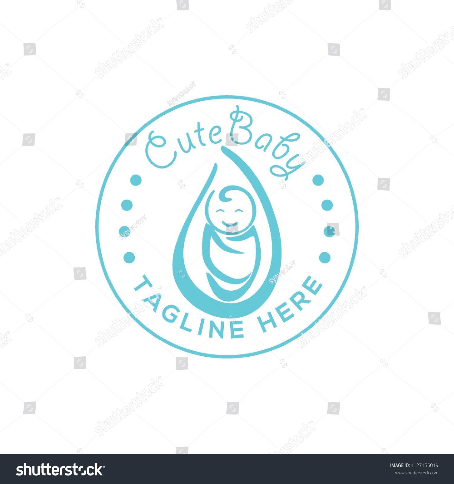 Baby Logo Template Stock Vector (Royalty Free) 1127155019 | Shutterstock