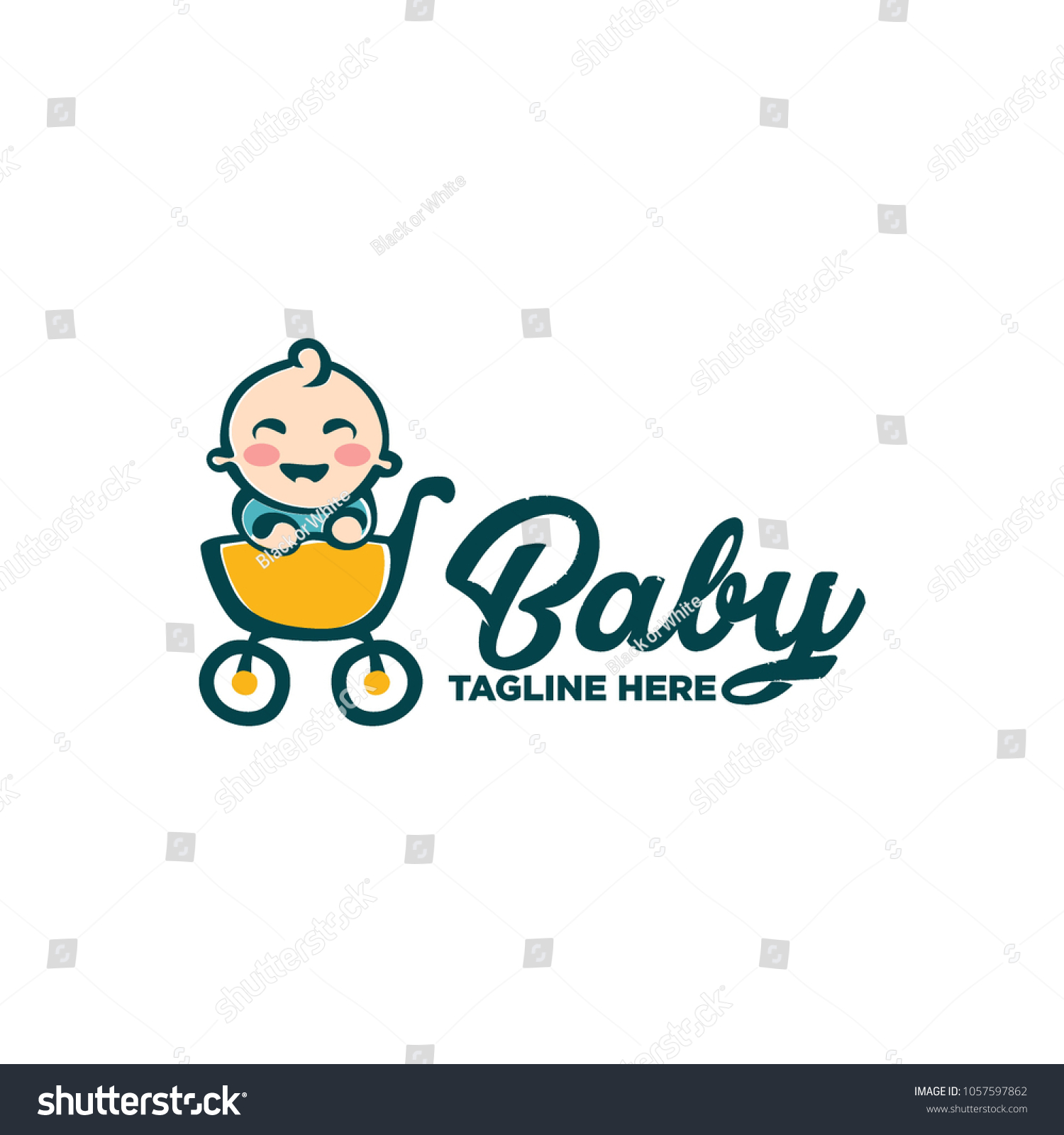 Baby Logo Vector Stock Vector (Royalty Free) 1057597862 | Shutterstock