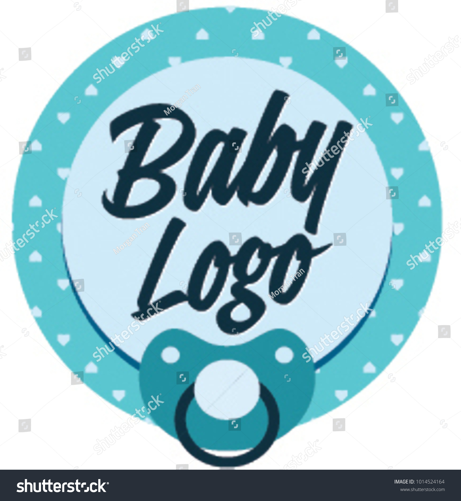 Baby Logo Vector Blue Stock Vector (Royalty Free) 1014524164
