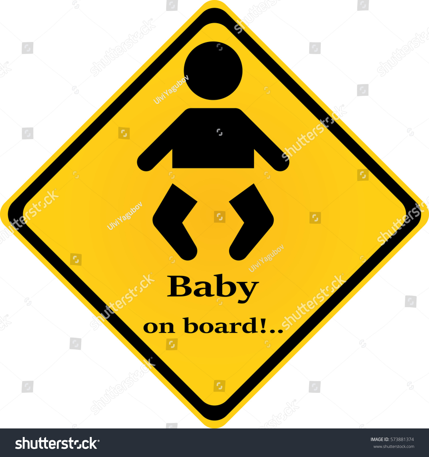 Baby On Board Vector Stock Vector (Royalty Free) 573881374