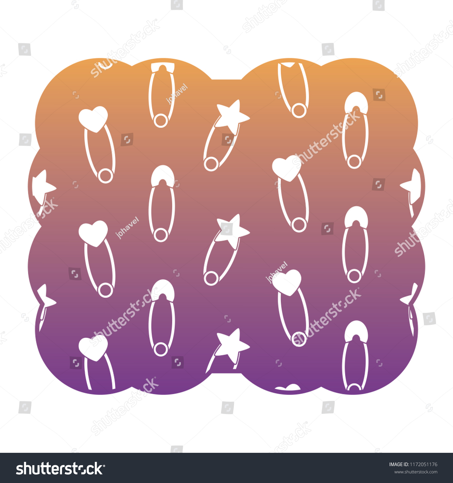 Baby Pins Pattern Design Stock Vector (Royalty Free) 1172051176 ...