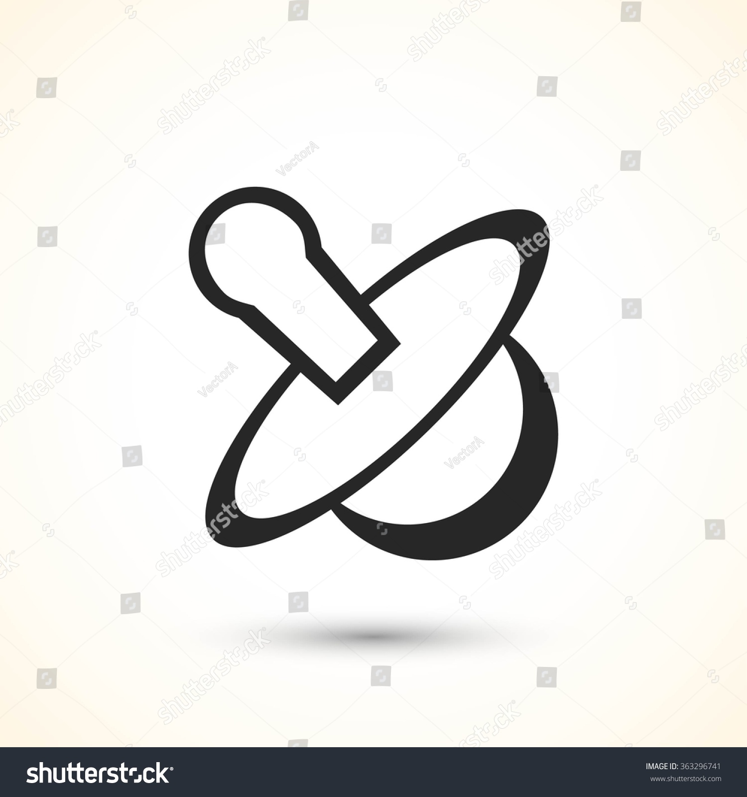 Babys Dummy Vector Icon Stock Vector (Royalty Free) 363296741 ...