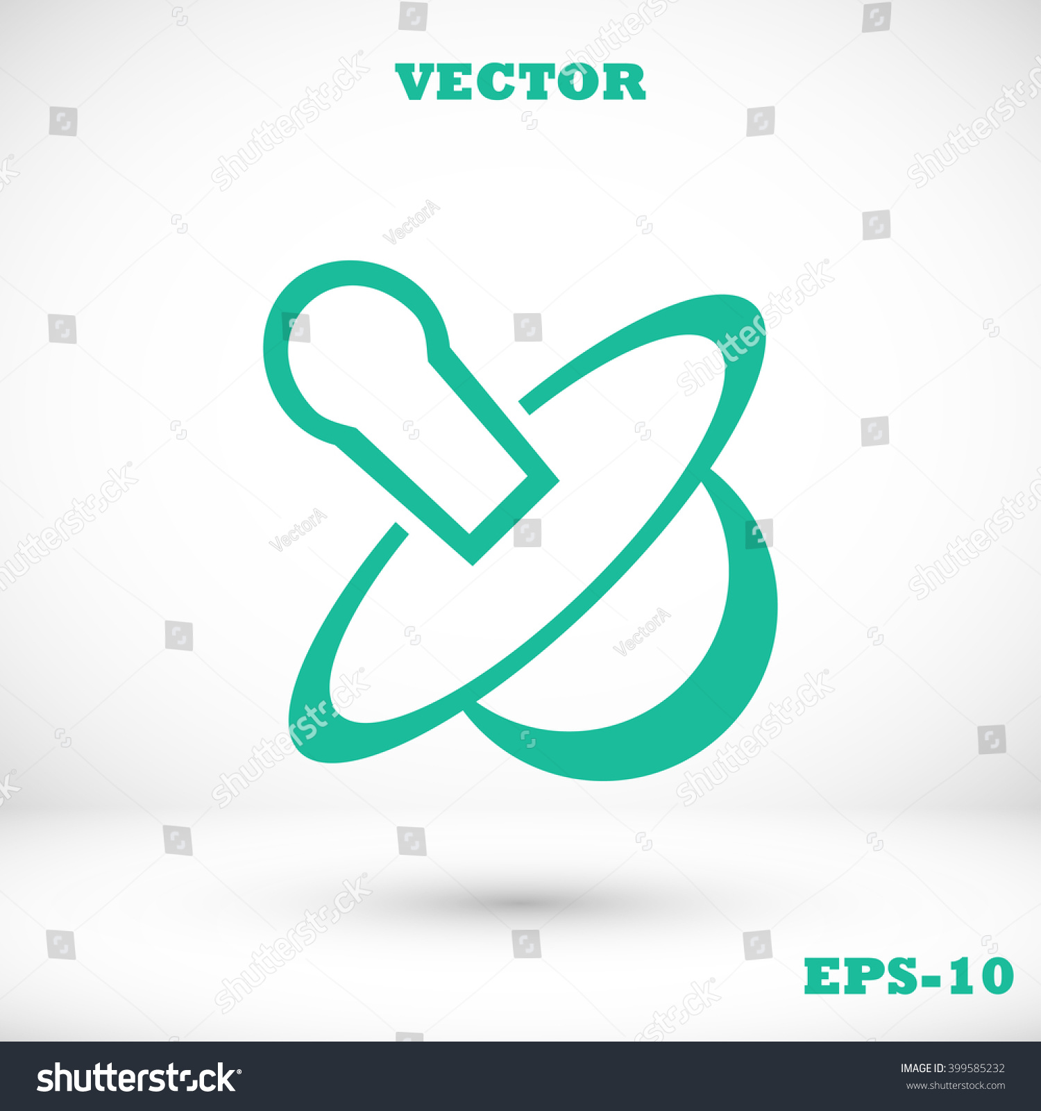 Babys Dummy Vector Icon Stock Vector (Royalty Free) 399585232 ...