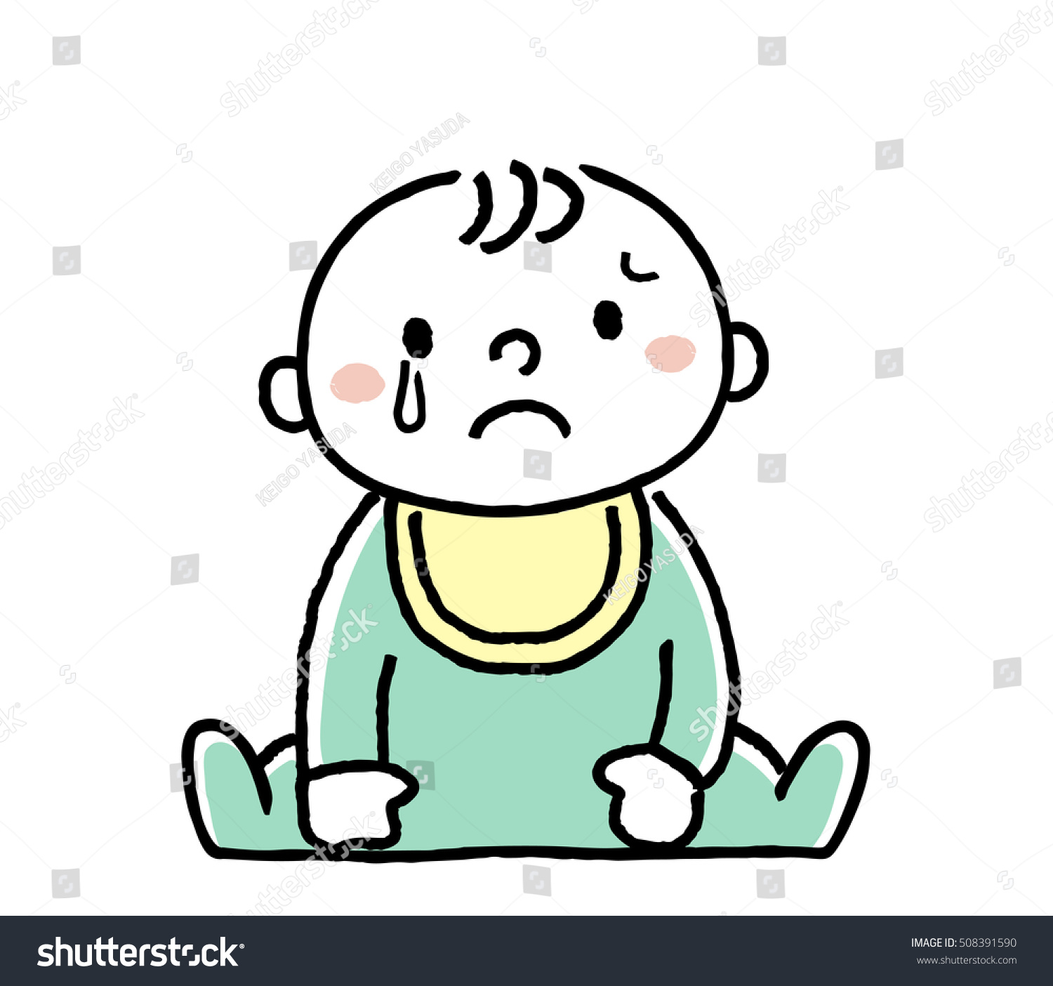 Baby Sad Expression Stock Vector (Royalty Free) 508391590