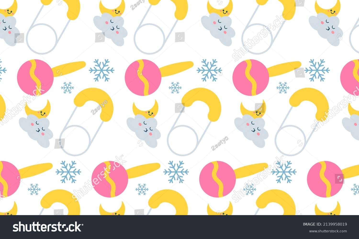 Baby Shower Pattern Background Vector Baby Stock Vector (Royalty Free ...