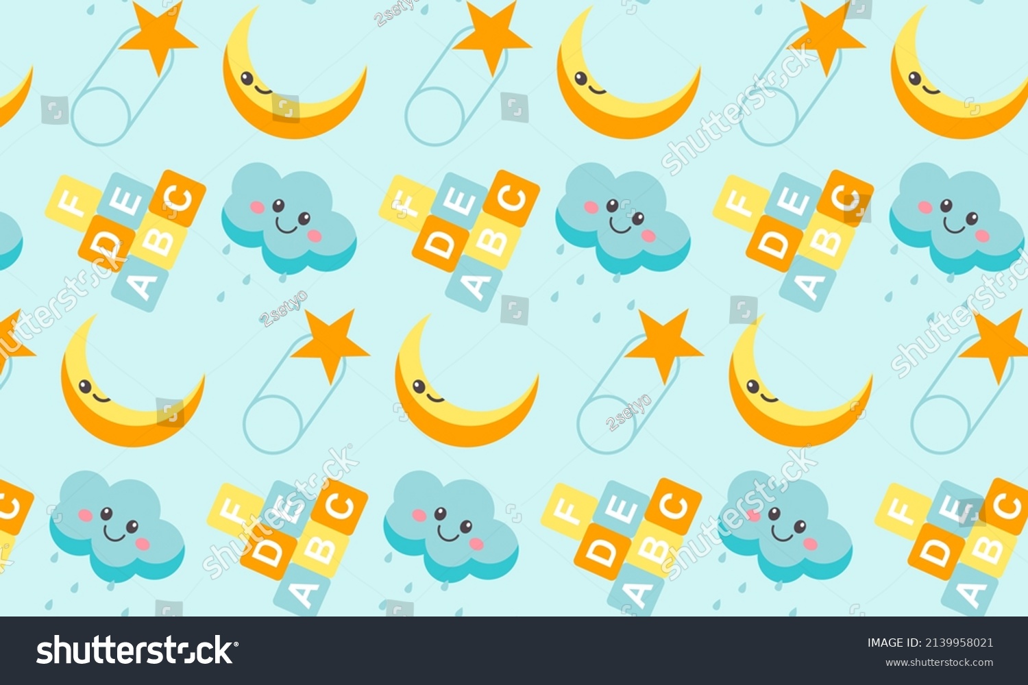 Baby Shower Pattern Background Vector Baby Stock Vector (Royalty Free ...