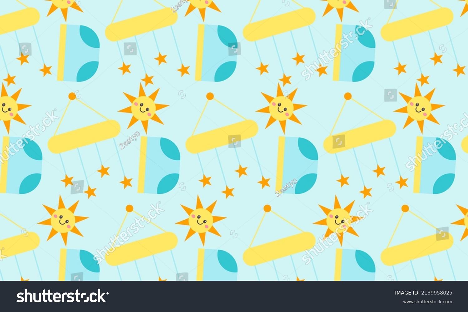 Baby Shower Pattern Background Vector Baby Stock Vector (Royalty Free ...