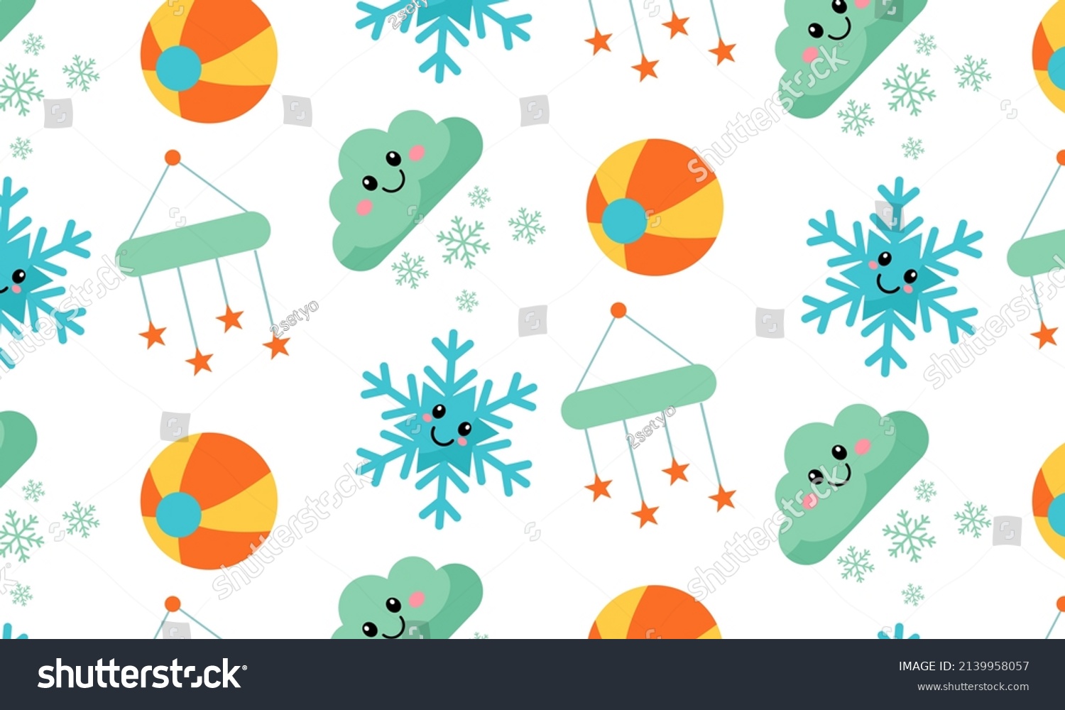 Baby Shower Pattern Background Vector Baby Stock Vector (Royalty Free ...