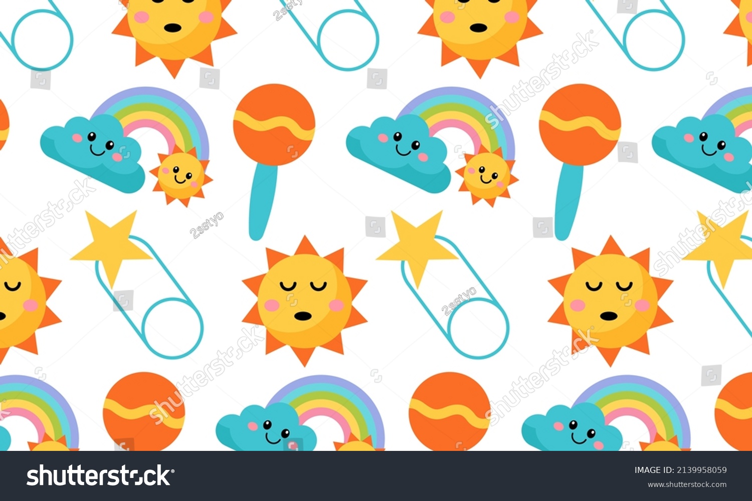 Baby Shower Pattern Background Vector Baby Stock Vector (Royalty Free ...