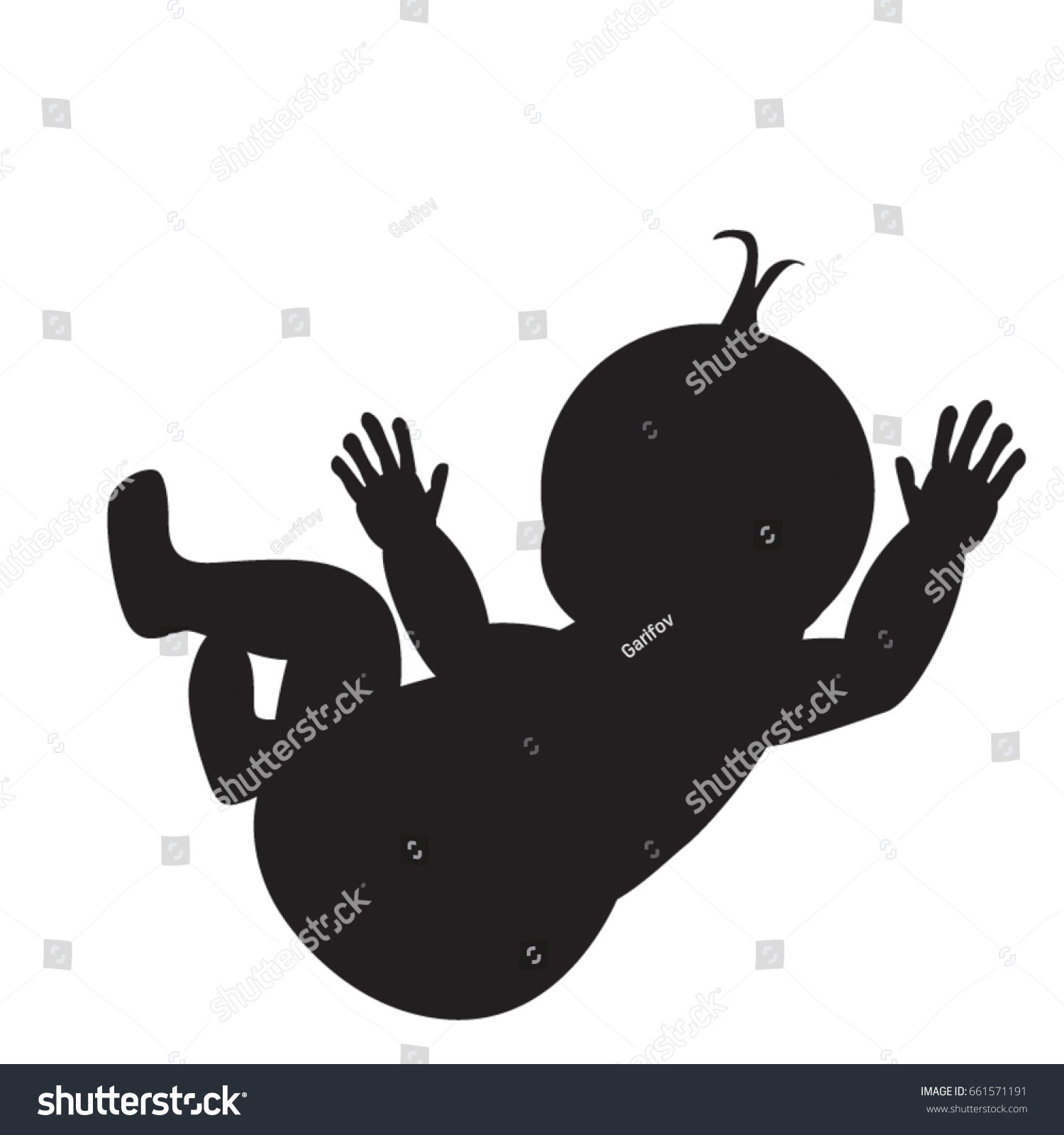 Baby Silhouette Vector Stock Vector (Royalty Free) 661571191 | Shutterstock