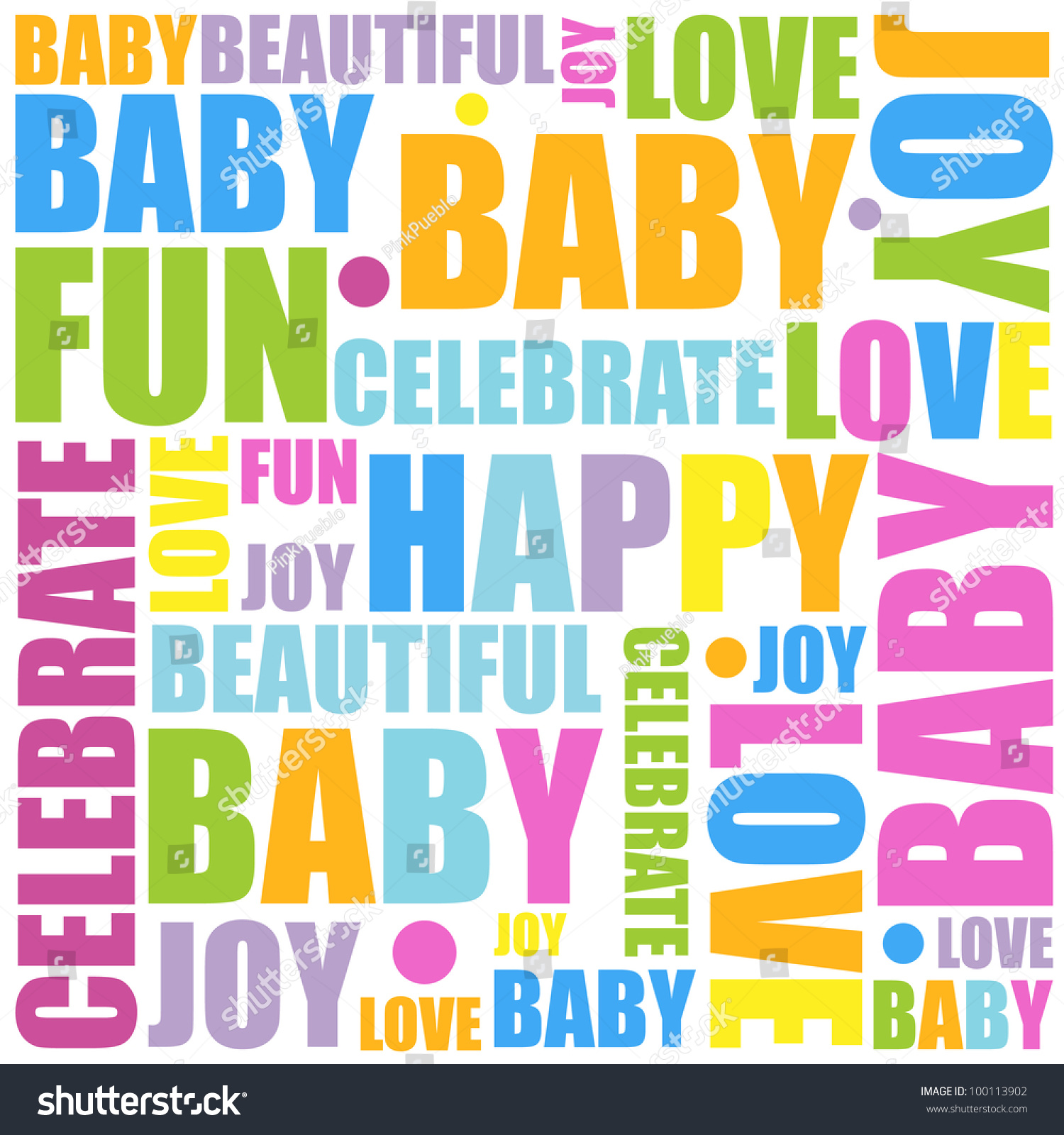 Baby Themed Background Stock Vector (Royalty Free) 100113902