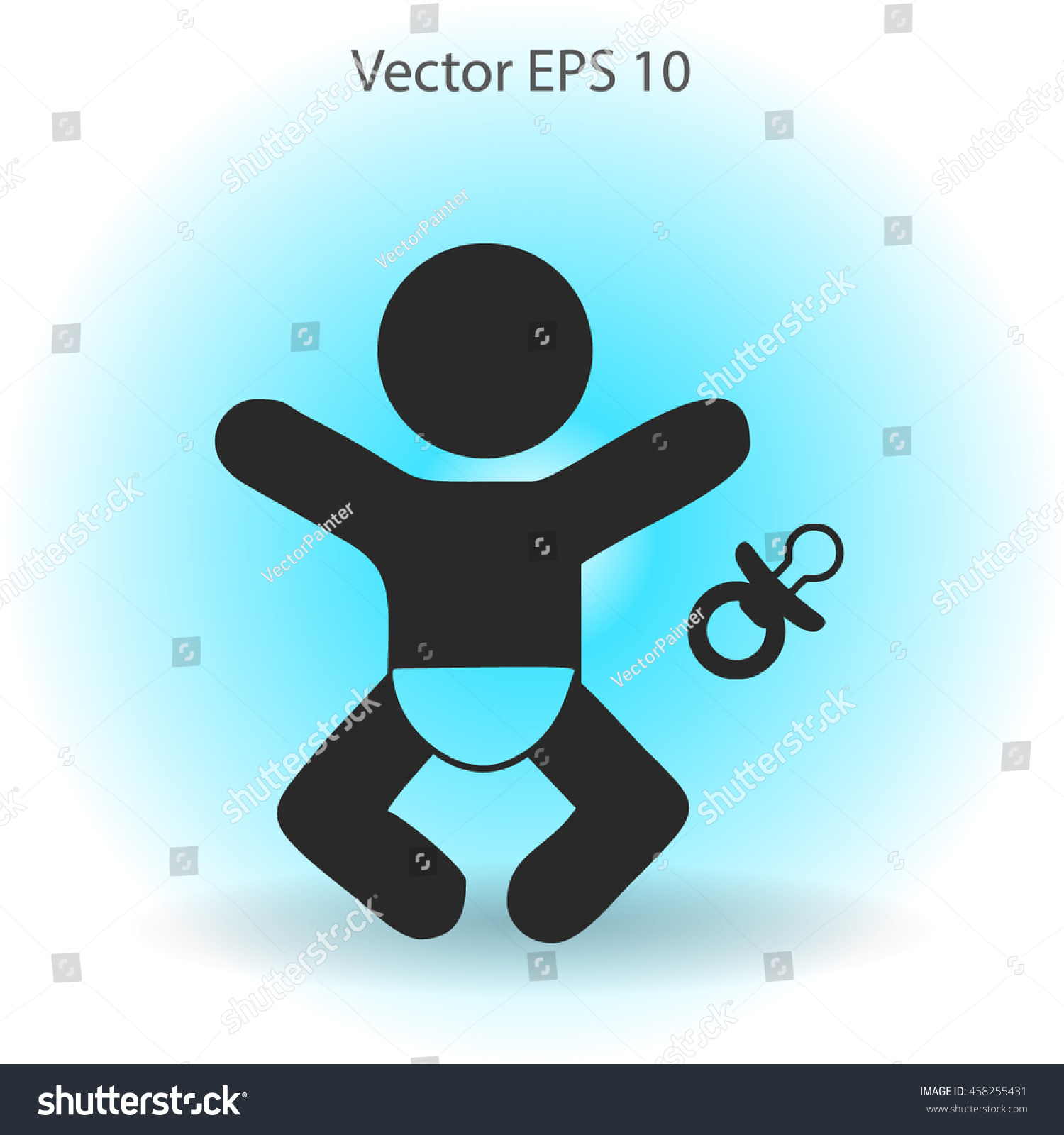 Baby Vector Illustration Stock Vector (Royalty Free) 458255431 ...