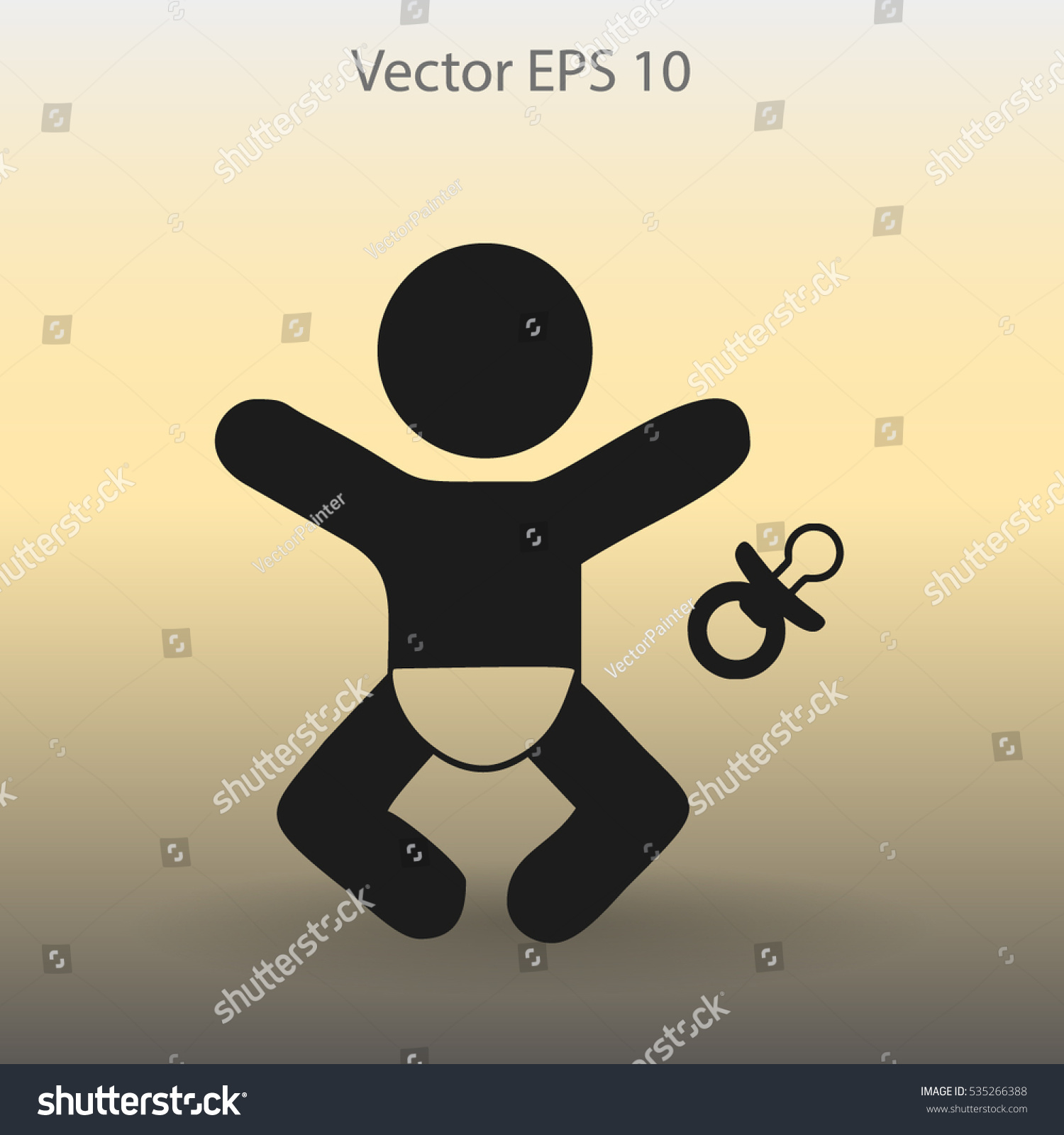Baby Vector Illustration Stock Vector (Royalty Free) 535266388 ...