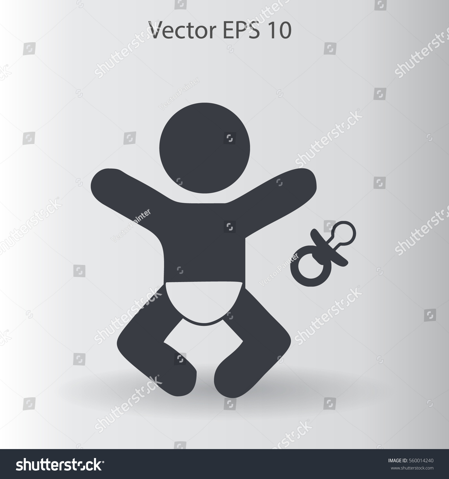 Baby Vector Illustration Stock Vector (Royalty Free) 560014240 ...