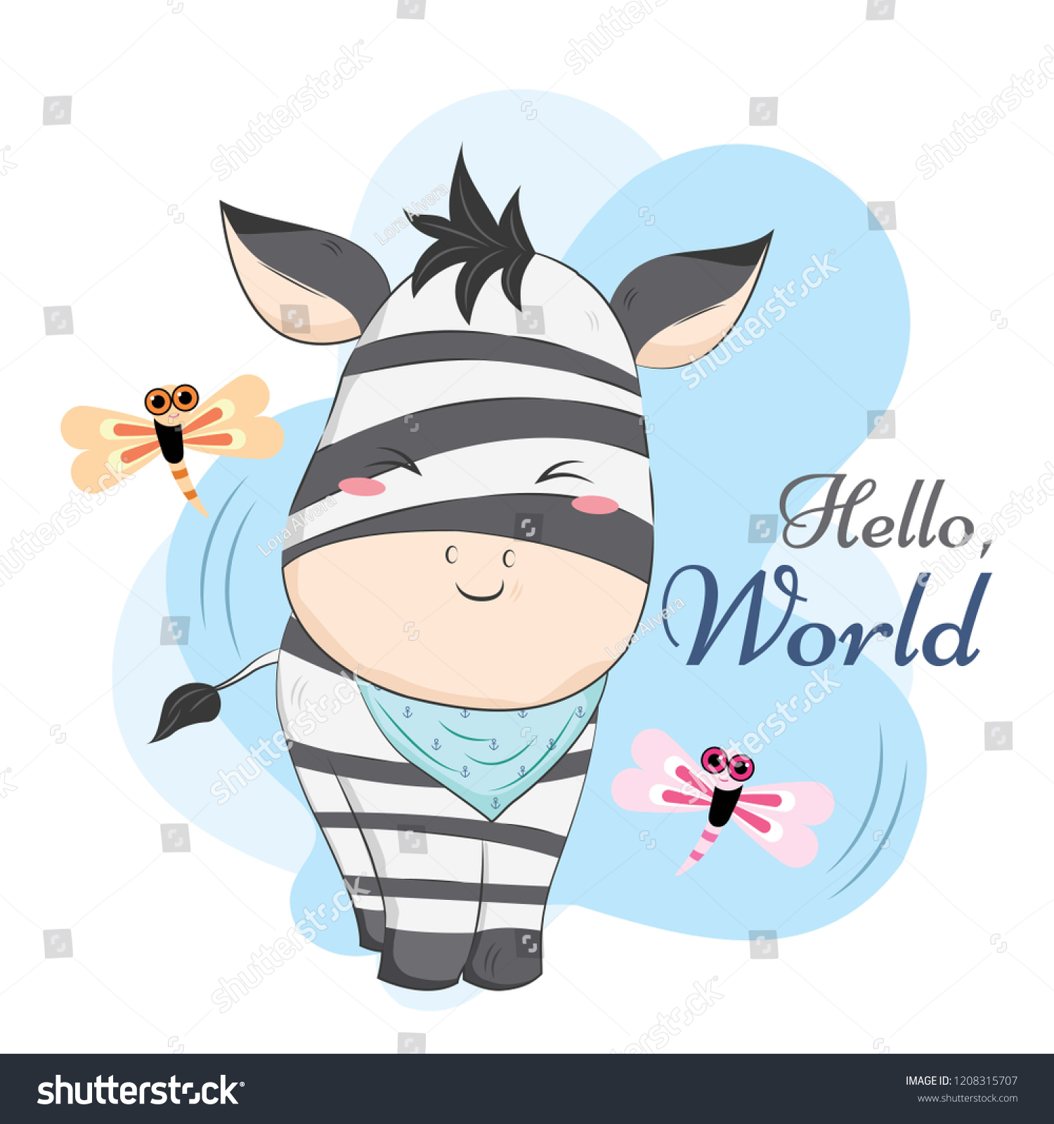 Baby Zebra Jail Pattern Stock Vector (Royalty Free) 1208315707