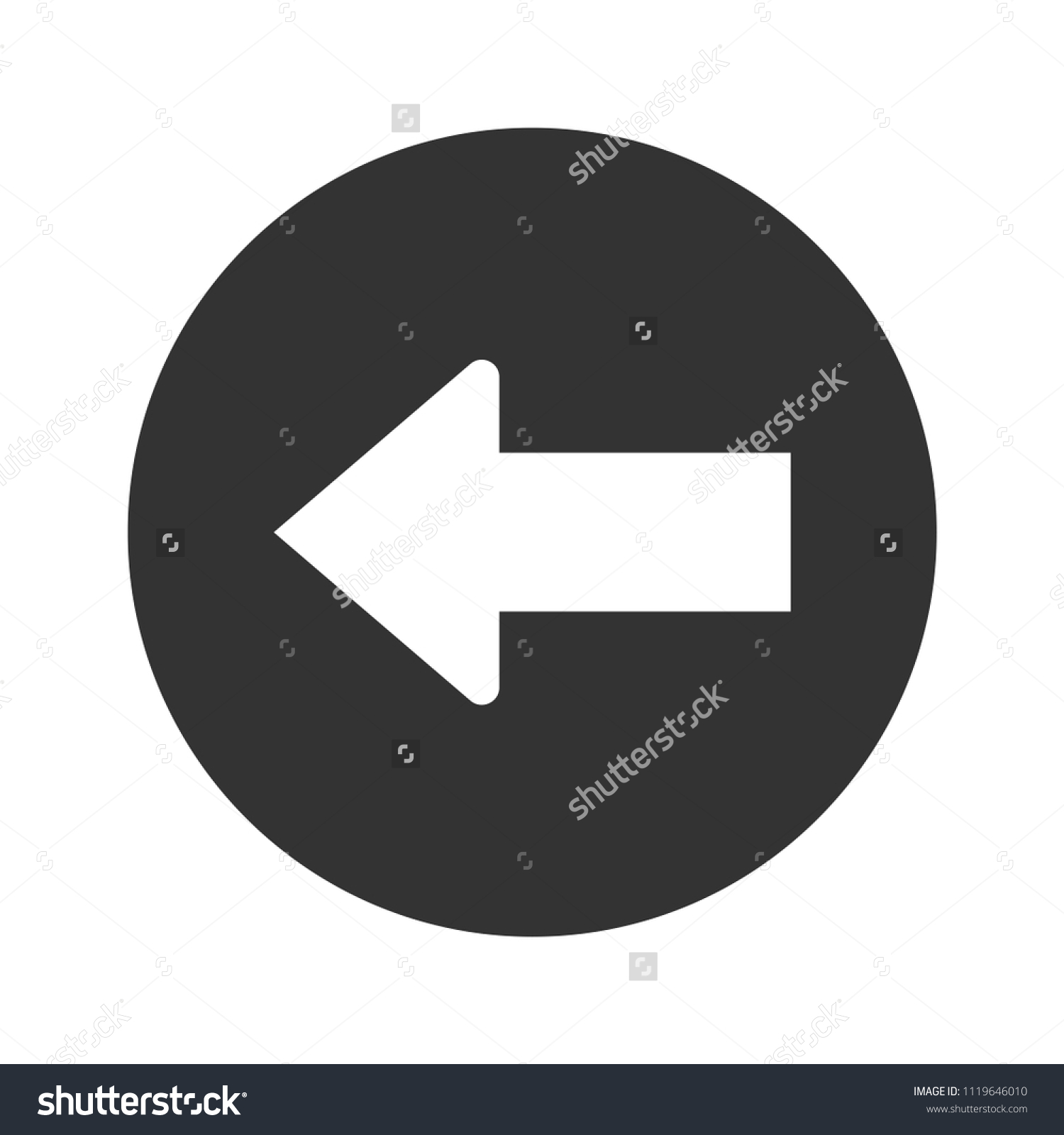 Back Arrow Symbol Vector Illustration Stock Vector (Royalty Free ...