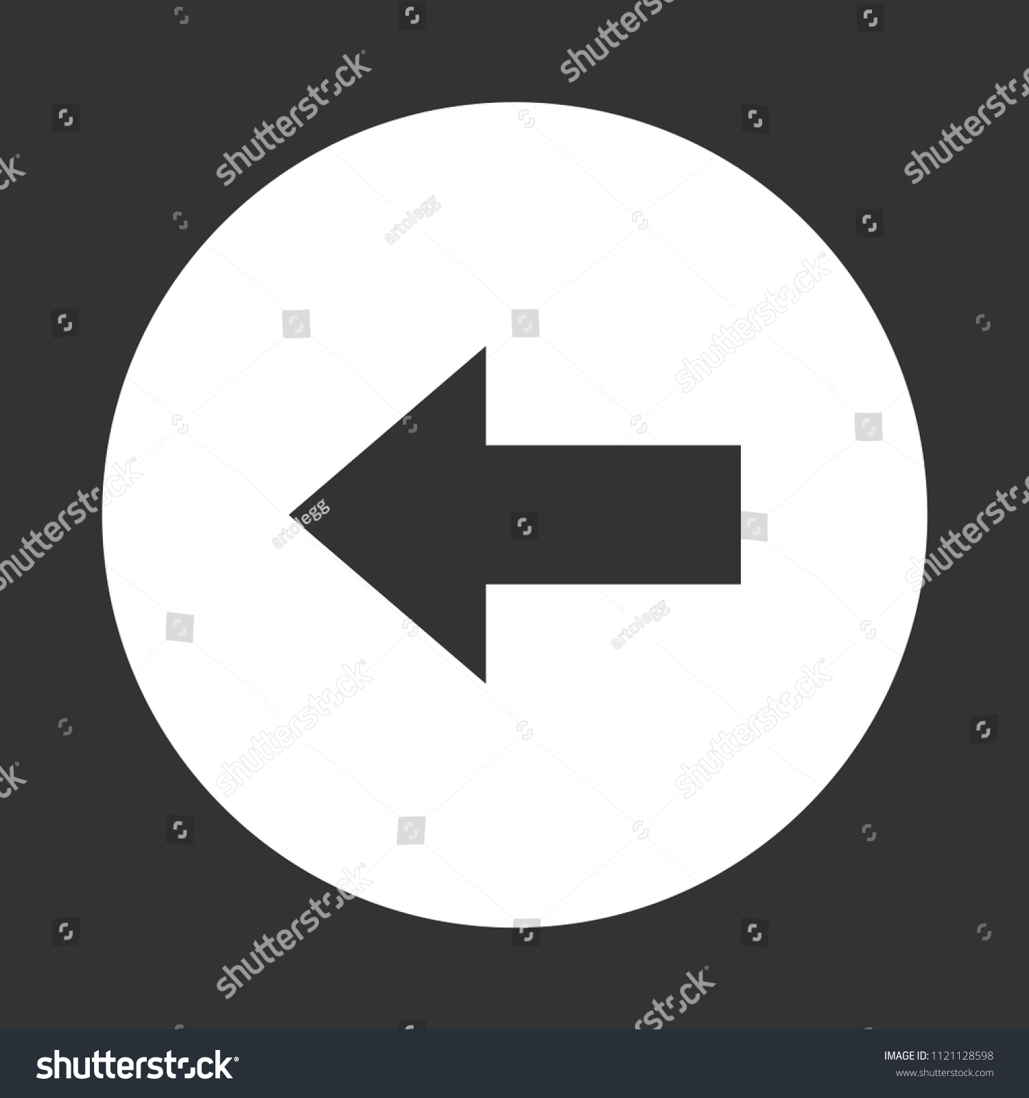 Back Arrow Symbol Vector Illustration Stock Vector (Royalty Free ...
