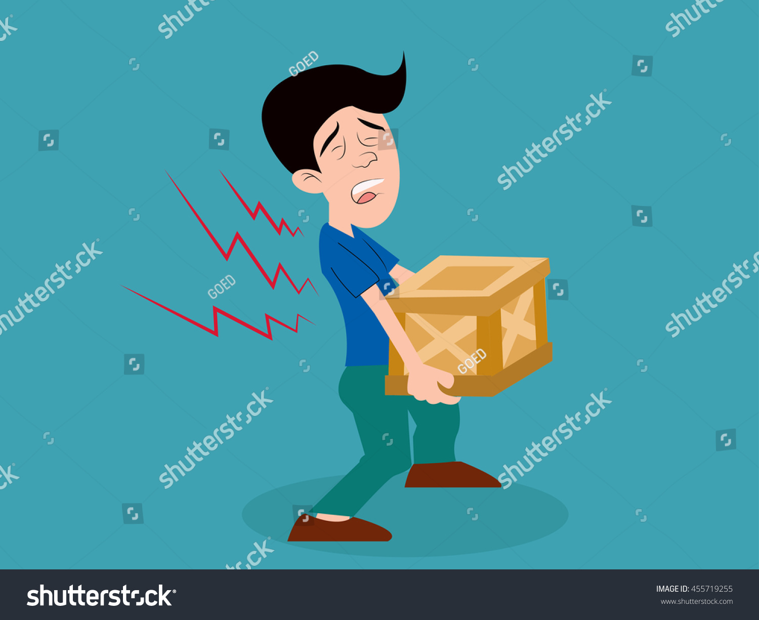 Back Pain Cartoon Stock Vector (Royalty Free) 455719255 | Shutterstock