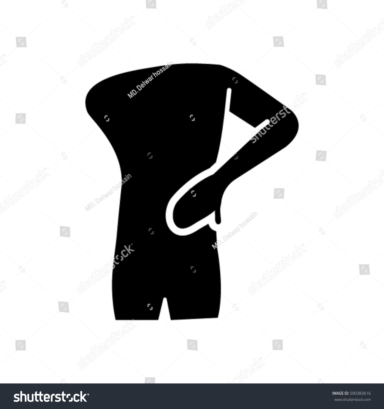 Back Pain Icon Stock Vector (Royalty Free) 590383616 | Shutterstock