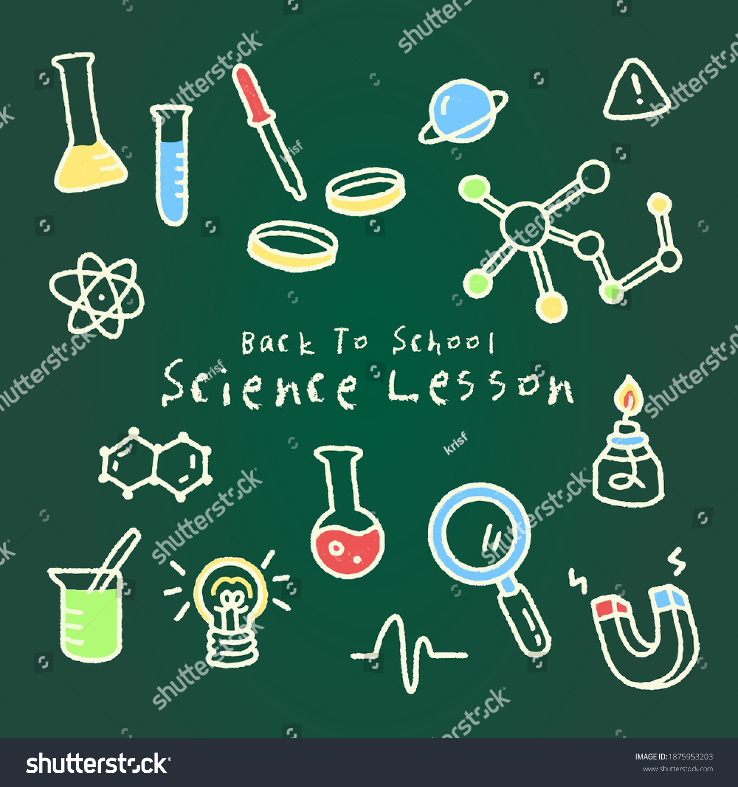Back School Science Lesson Stock Vector (Royalty Free) 1875953203 ...