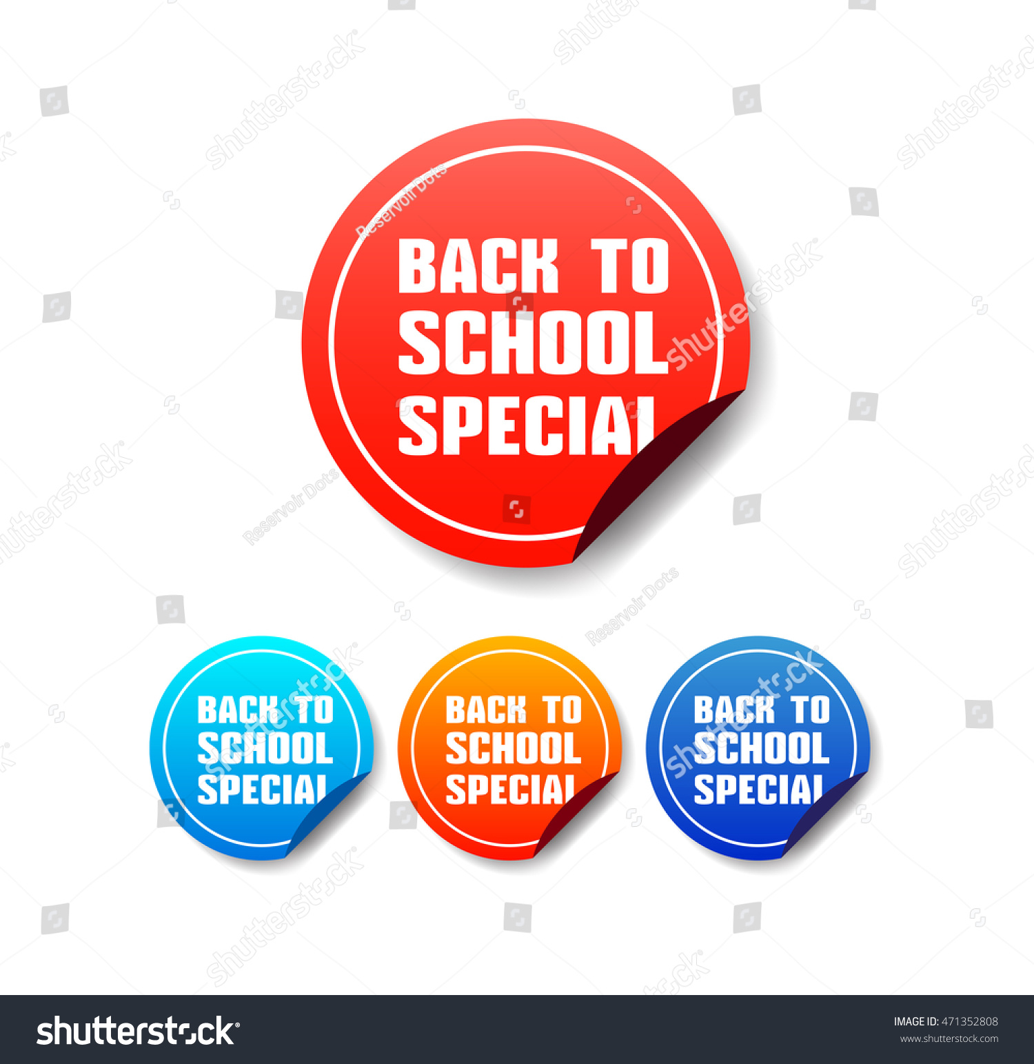 Back School Stickers Stock Vector (Royalty Free) 471352808 | Shutterstock