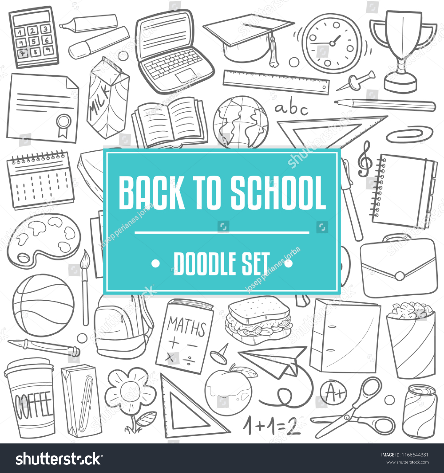 Back School Traditional Doodle Icons Sketch Stock Vector (Royalty Free ... Back School Traditional Doodle Icons Sketch Stock Vector (Royalty Free ...