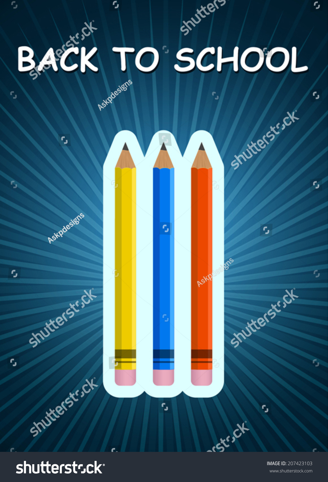 Back School Vector Backgrounds Easy Edit Stock Vector (Royalty Free ...