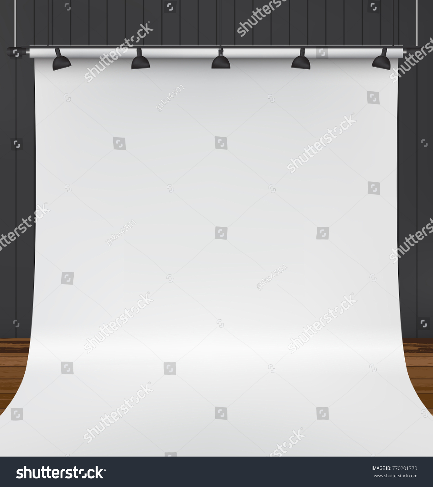 Backdrop Stand White Paper Backdrop Empty: เวกเตอร์สต็อก (ปลอดค่า ...