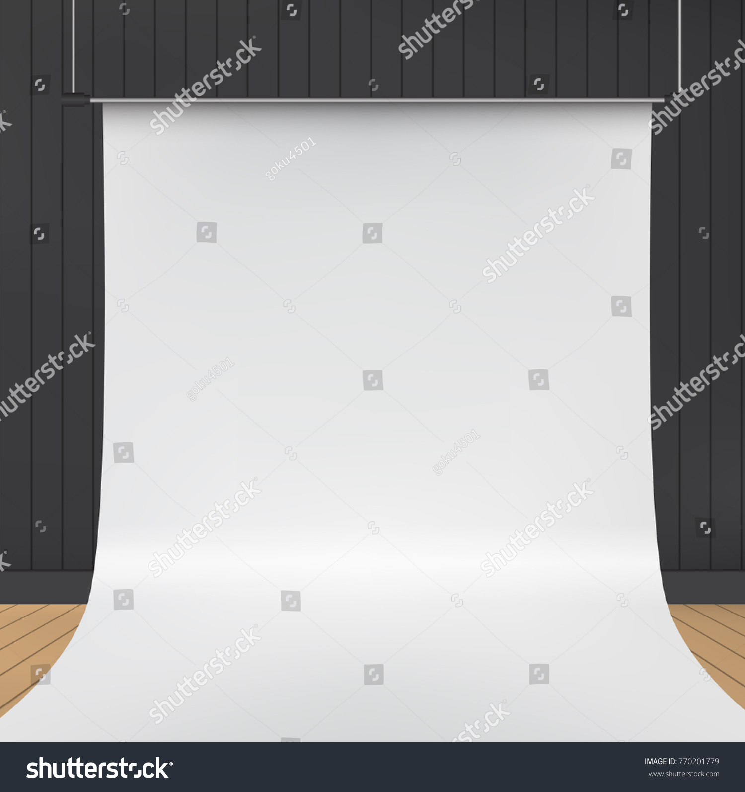 Backdrop Stand White Paper Backdrop Empty Stock Vector (Royalty Free ...