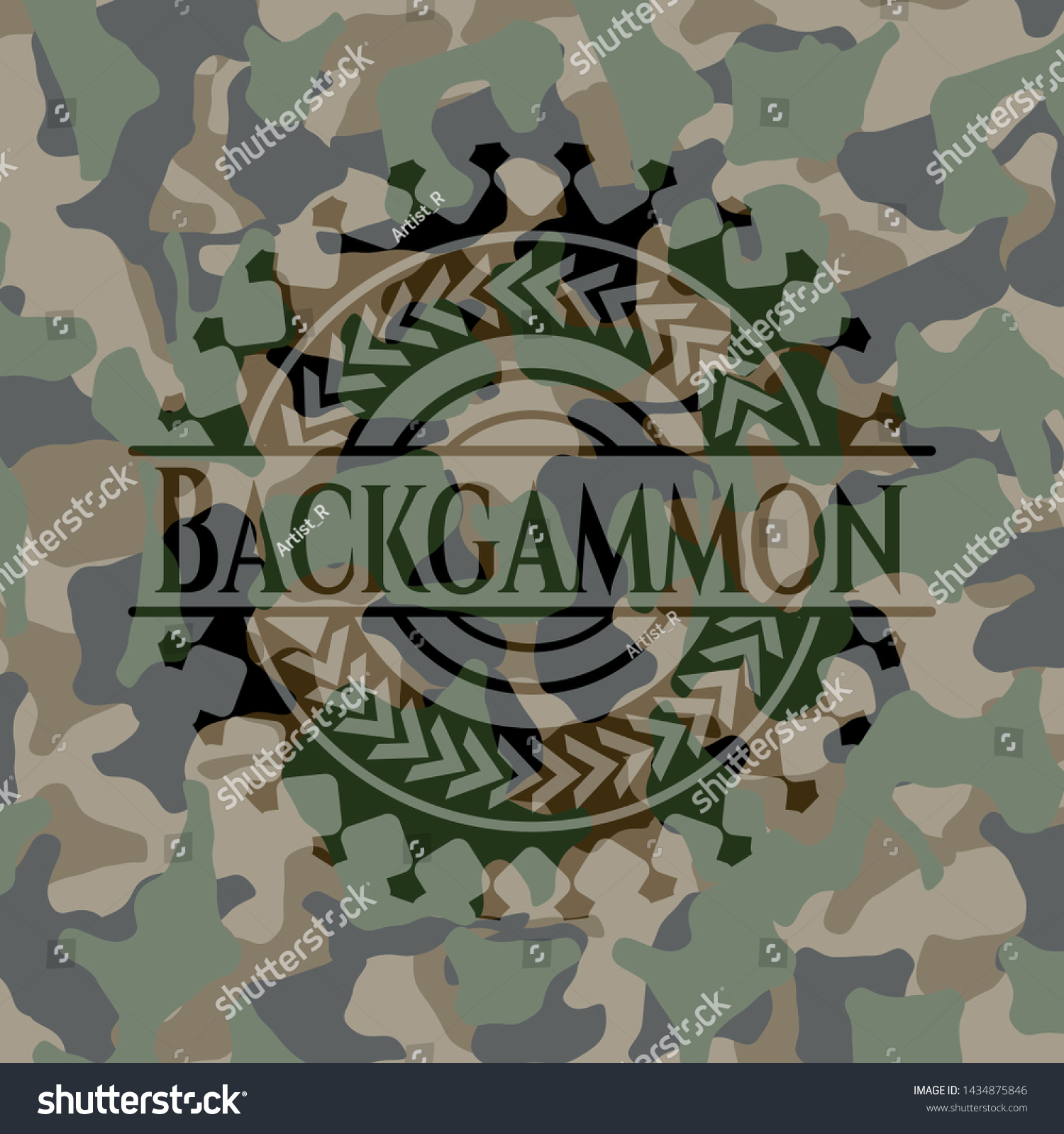 Backgammon Written On Camo Texture Vector Stock Vector (Royalty Free ...