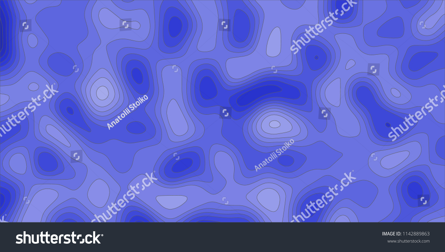 Background Blue Topographic Concept Vector Illustration Stock Vector ...