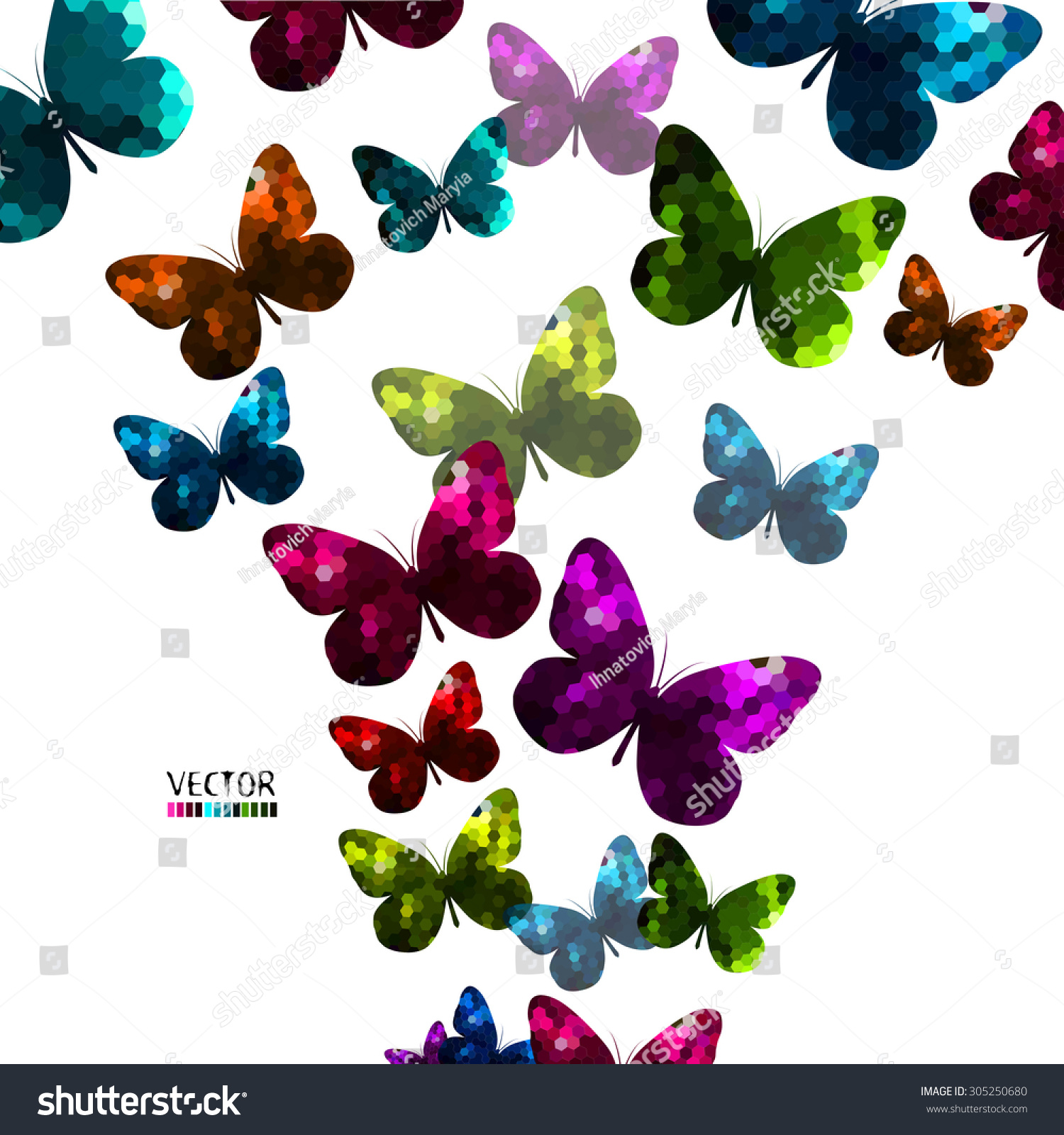 Background Butterflies Flying Vector Stock Vector (Royalty Free ...