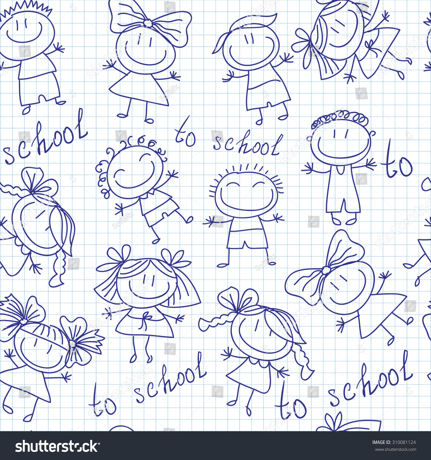 Background Cheerful Children Stock Vector (Royalty Free) 310081124 ...