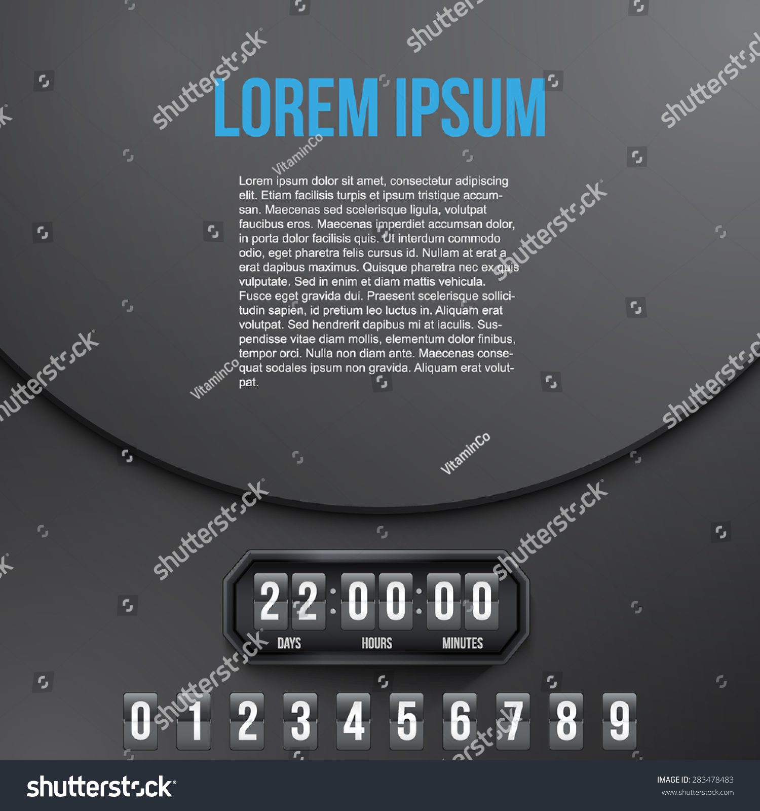 Background Coming Soon Countdown Timer Digit: Vector có sẵn (miễn phí ...