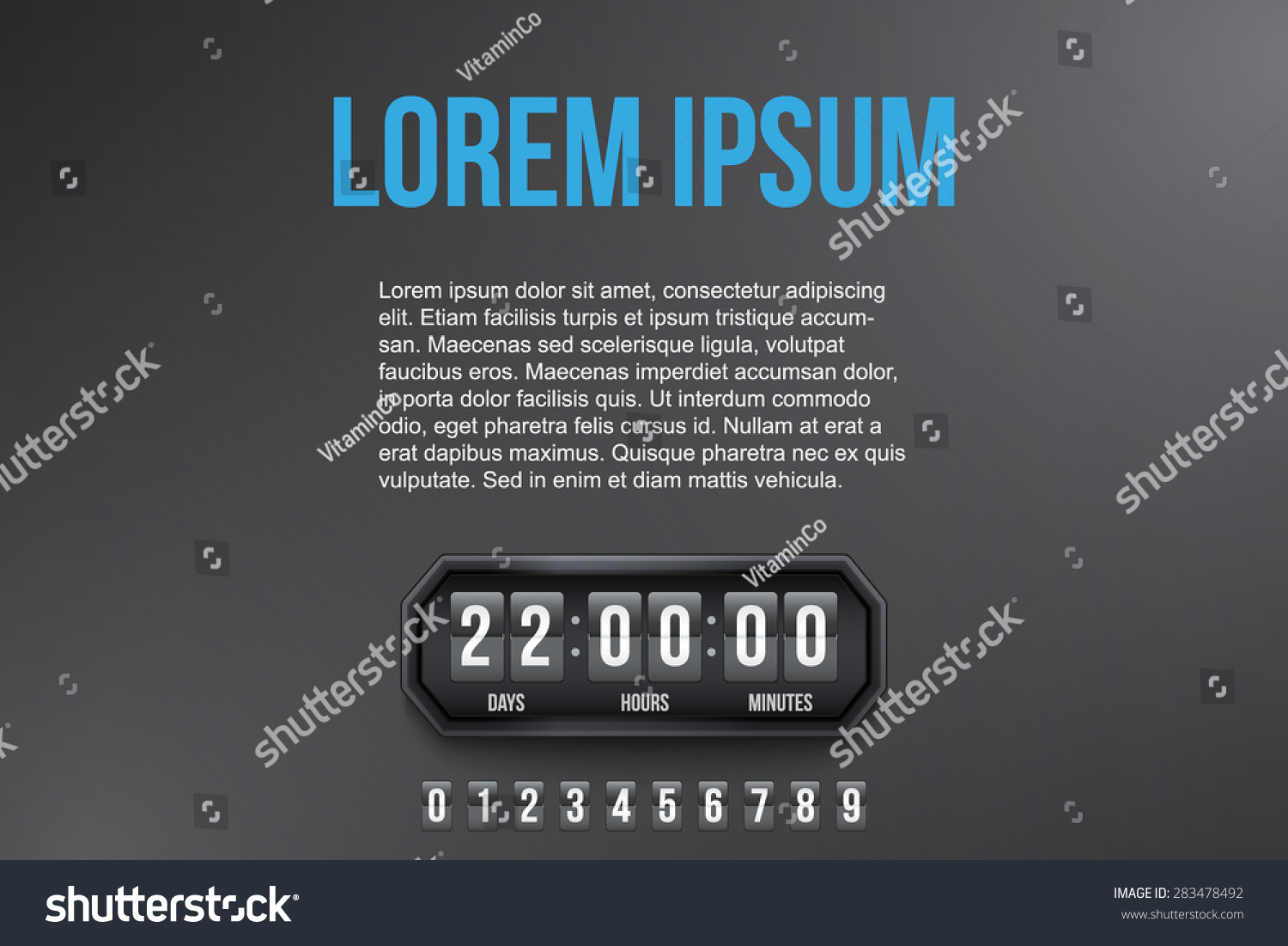 Background Coming Soon Countdown Timer Digit: Vector có sẵn (miễn phí ...