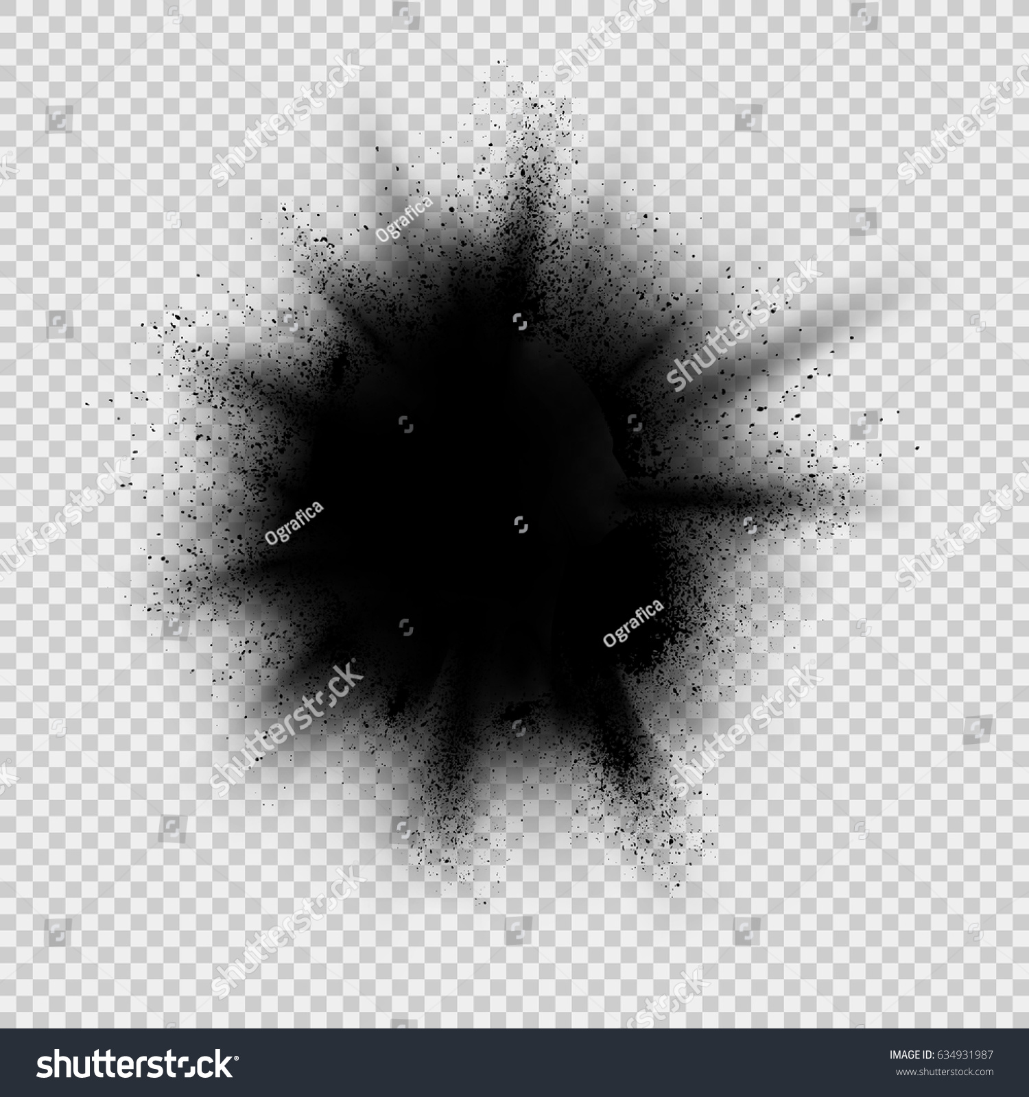 Background Explosion Effect Black Powder Place Stock Vector (Royalty ...