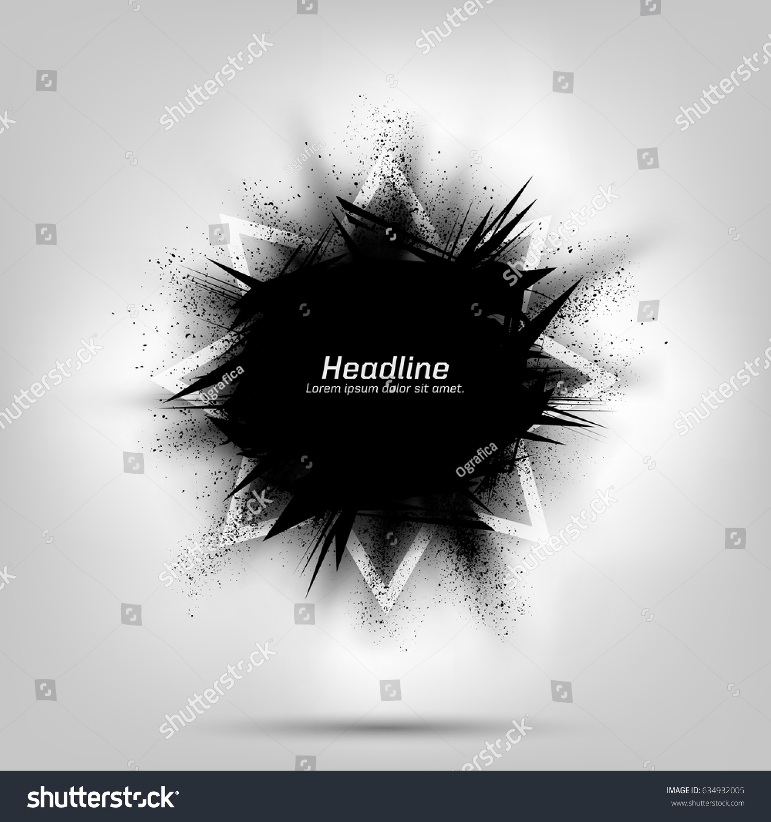 Background Explosion Effect Black Powder Place: vector de stock (libre ...