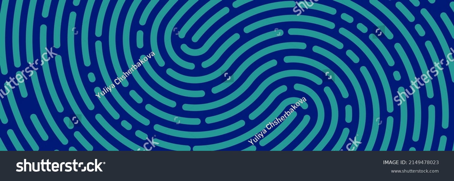 Background Fingerprint Print Banner Identification Vector Stock Vector ...