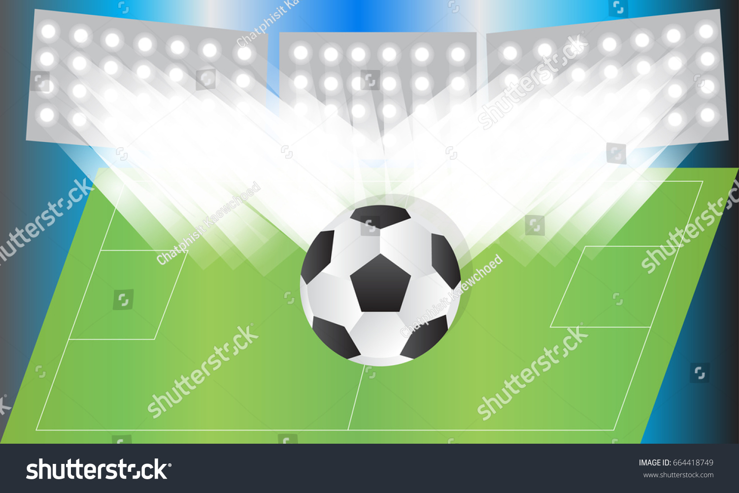 Background Football Vector Stock Vector (Royalty Free) 664418749 ...