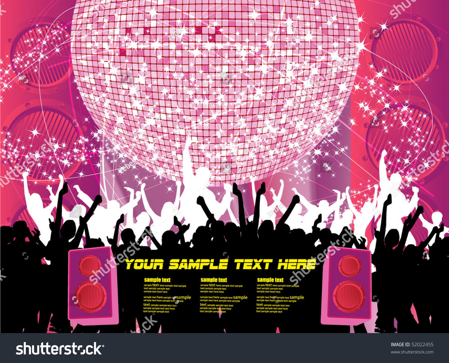 Background Disco Party Stock Vector (Royalty Free) 52022455