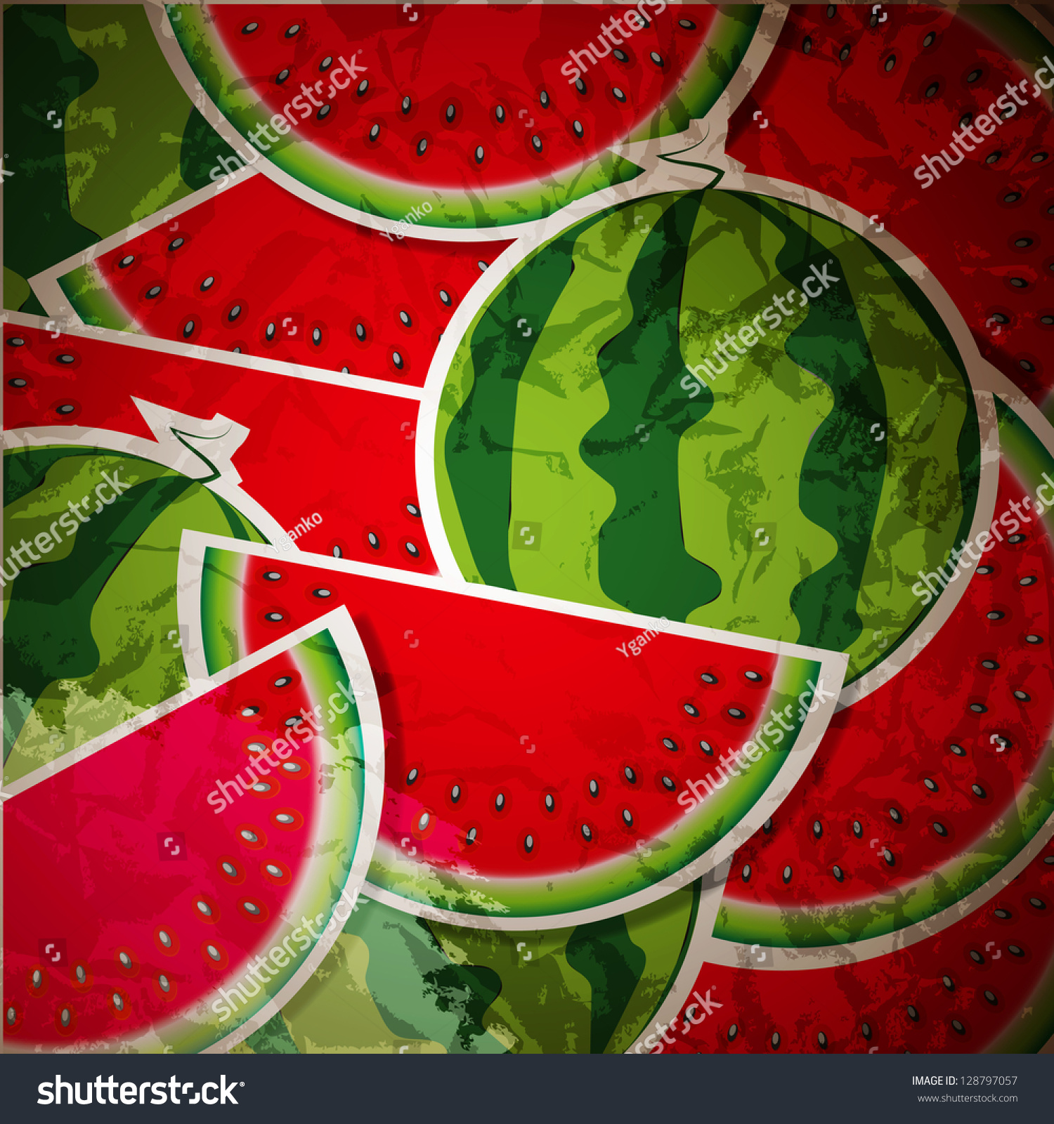 Background Watermelon Vector Illustration Stock Vector (Royalty Free ...